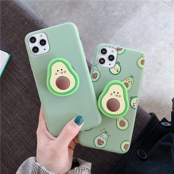 Cute Avocado Iphone Case with Finger Ring – Phonocap