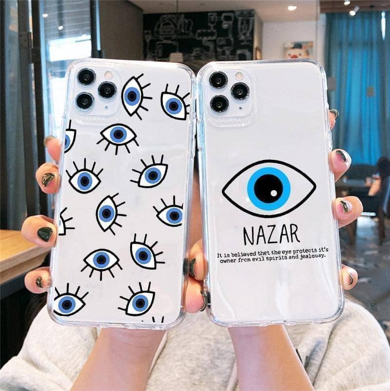 Blue Evil Eye Phone Case - Stylish Protection – Phonocap